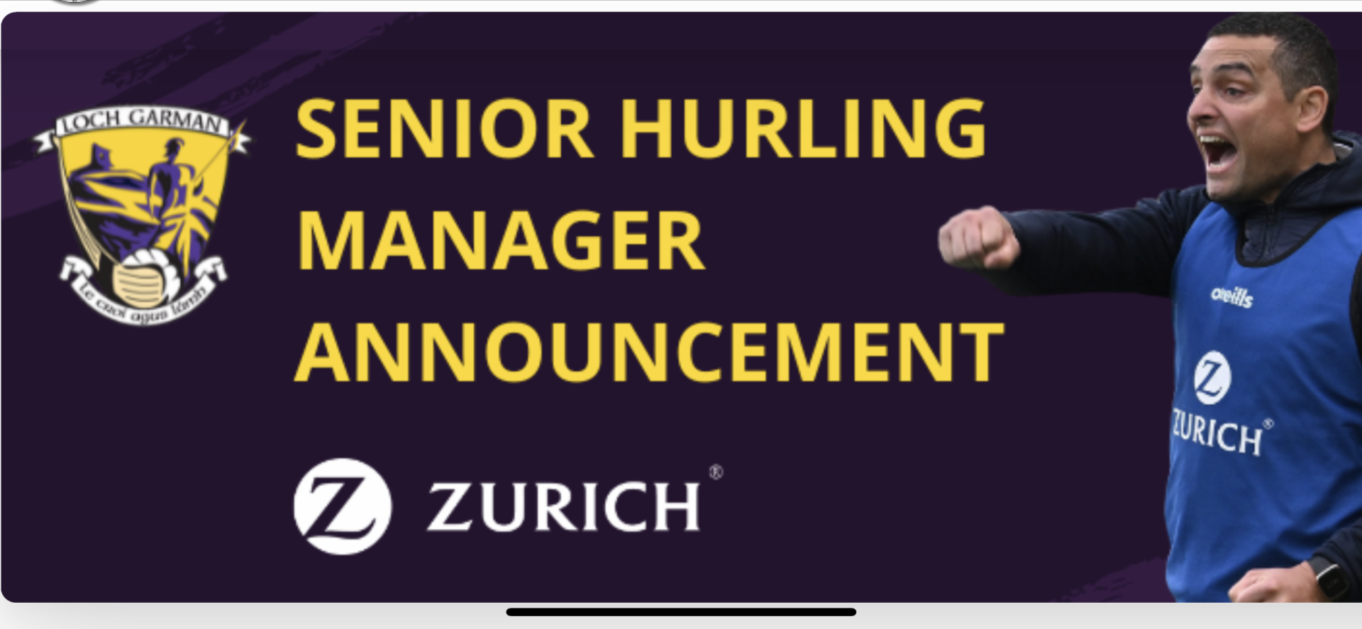 Keith Rossiter new Wexford Senior Hurling Manager.