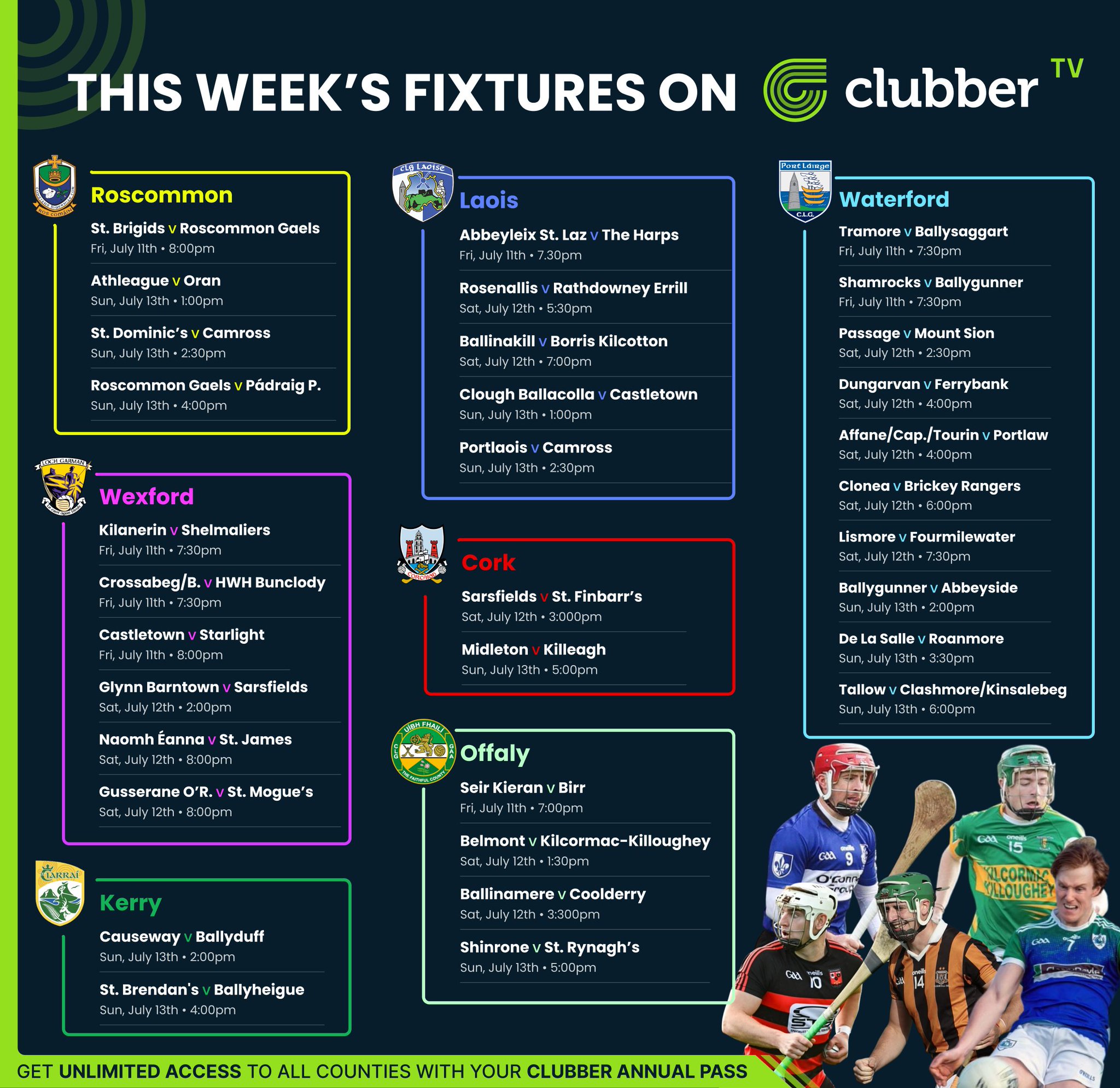Live of GAA Matches on Clubber This Weekend